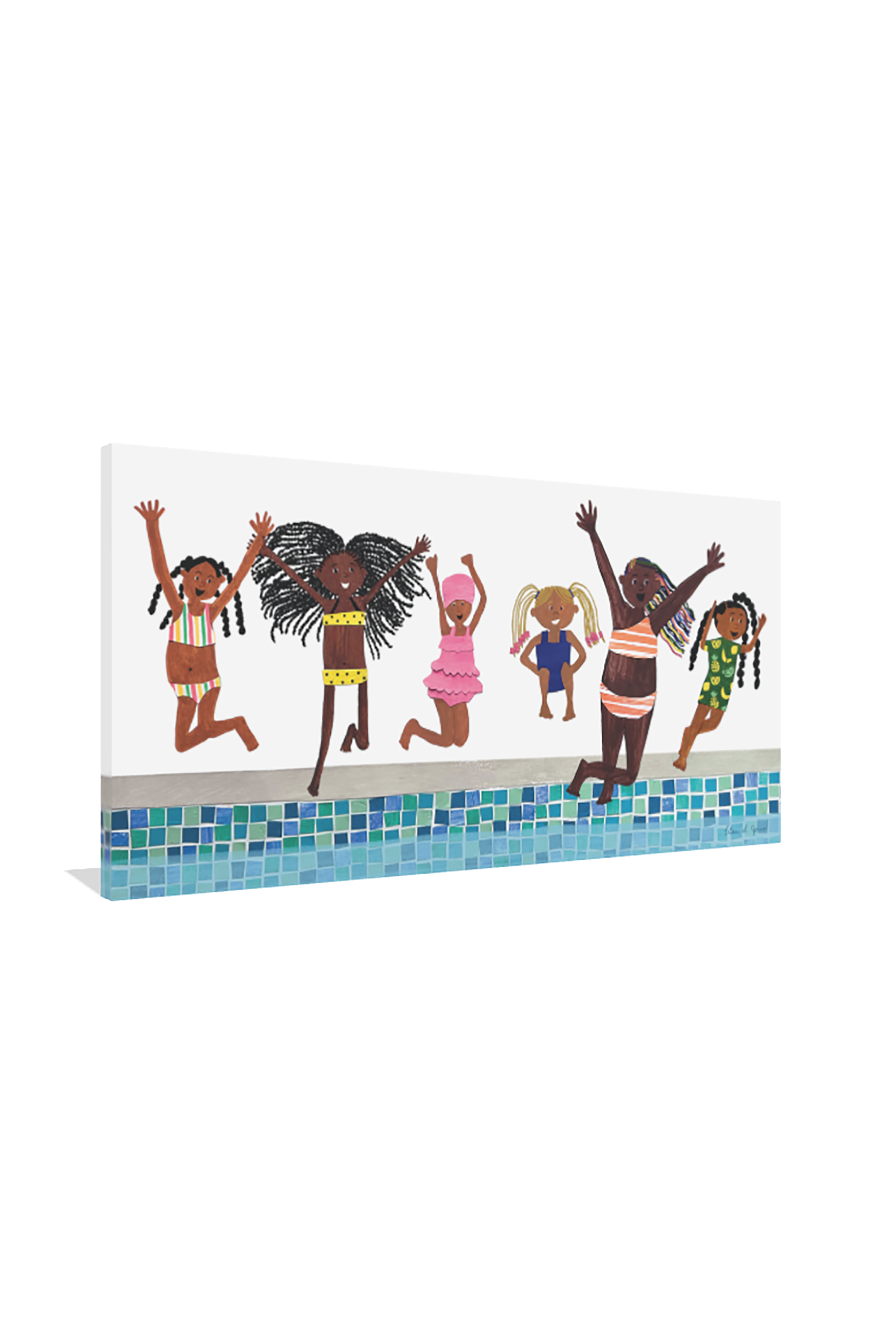 Born to Swim Giclee on Canvas – Erika-Lynne-Jones
